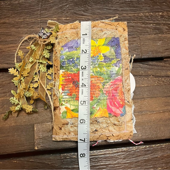 Handmade | Office | Floral Junk Journal Flowers Feminine Paper Bag Faux ...